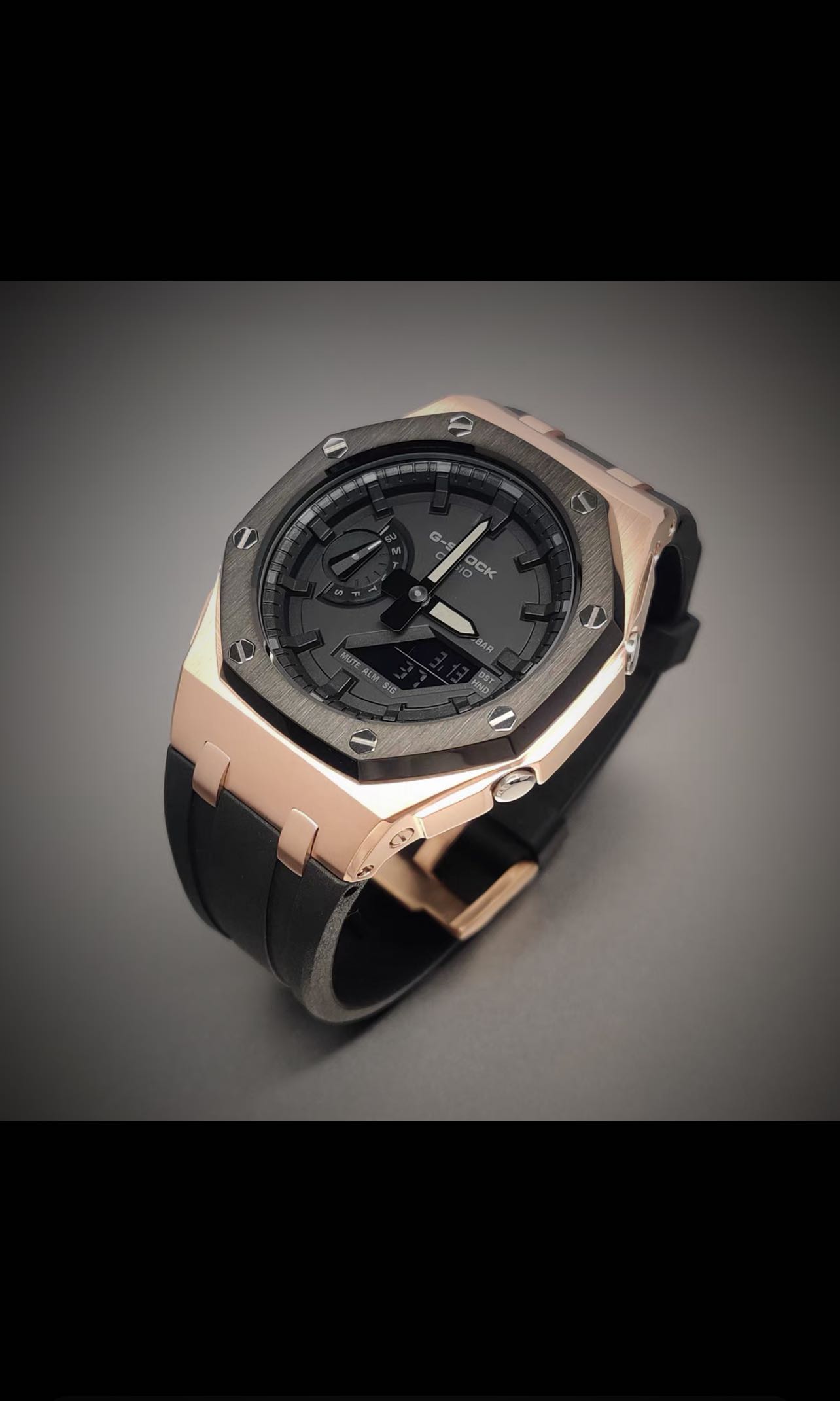 Casioak AP Diver custom rosegold black combi ga2100 ga2110, Men's ...