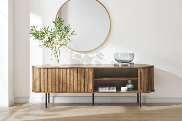 Castlery Harper TV Console in Walnut, Furniture & Home Living ...