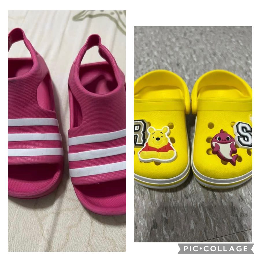Crocs and adidas sandals, Babies & Kids, Babies & Kids Fashion on Carousell