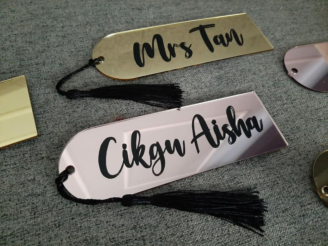 Customised Mirror Acrylic Bookmarks / Rose gold bookmarks / gold ...
