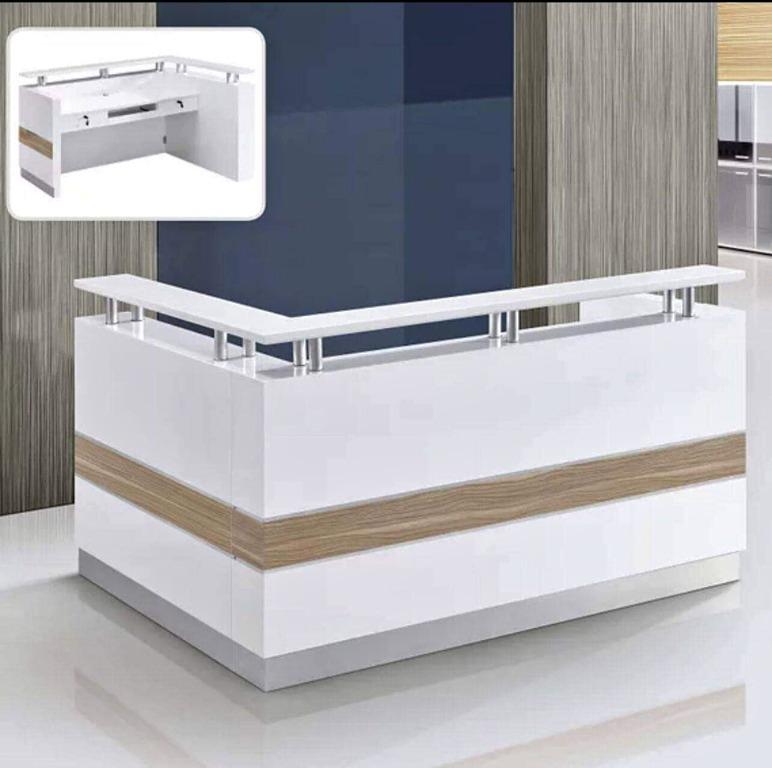 CUSTOMIZED RECEPTION COUNTER TABLE/ FREE INSTALLATION, Furniture & Home ...