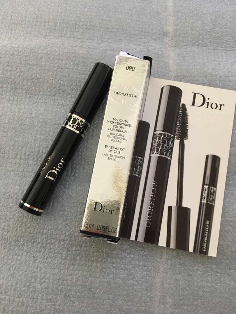 DIOR The Diorshow 24H Buildable Volume Mascara DIOR 090 noir/black 1.5ml travel size sample ...