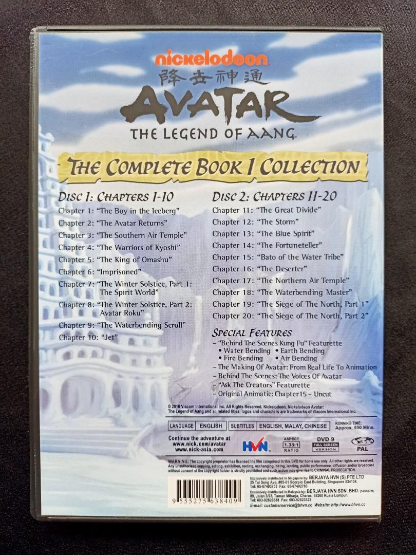 DVD Avatar : The Legend Of Aang - The Complete Book 1 Collection ...
