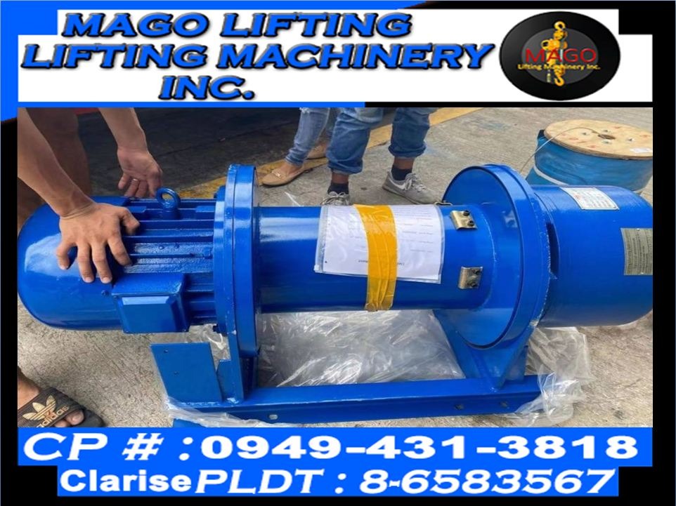 Electric Winch (3 Phase) Standard Inclusive: Hook & Controller/Switch ...