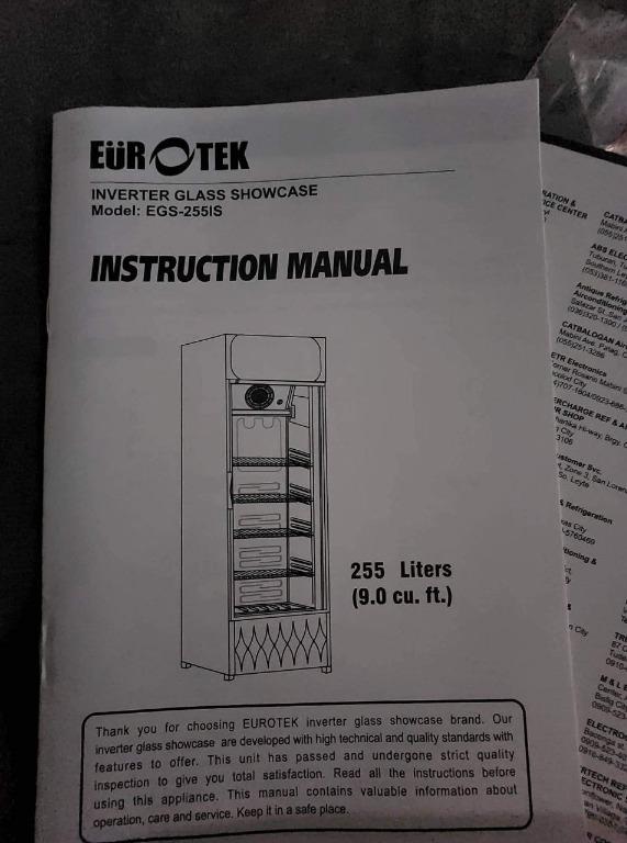 Eurotek Inverter Glass ShowCase, TV & Home Appliances, Kitchen ...