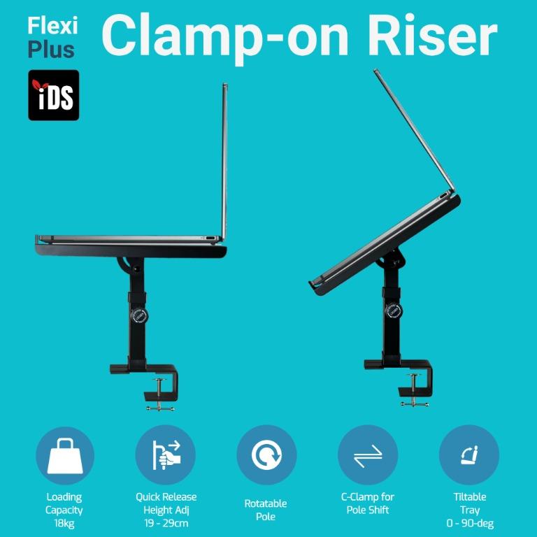 [iDS] Universal Clamp-On Stand & Tray Height Adjustable Computer ...