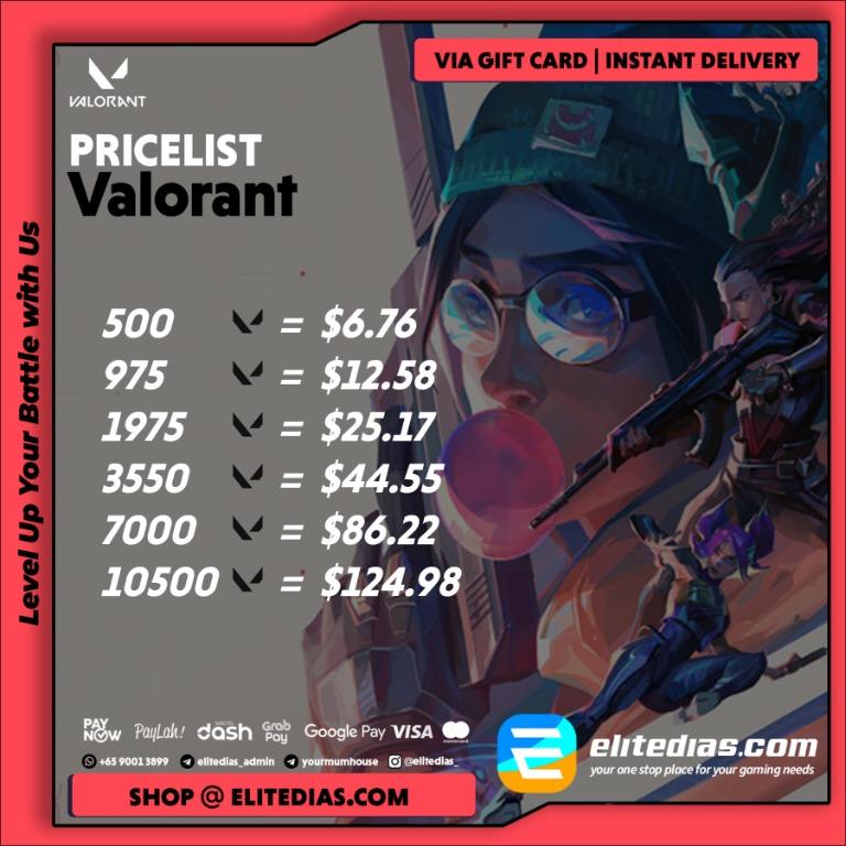 [CHEAPEST] Valorant Points Top Up Valorant Points via voucher | 24/7 ...