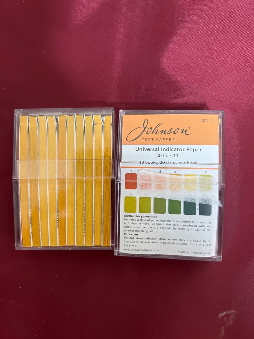 Johnson P1-11 Universal Indicator Paper, Health & Nutrition, Medical ...