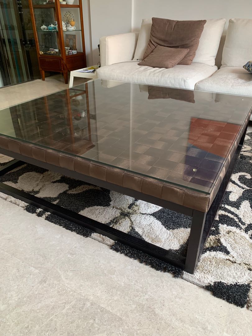 Large Table with Removable Glass Top, Furniture & Home Living ...