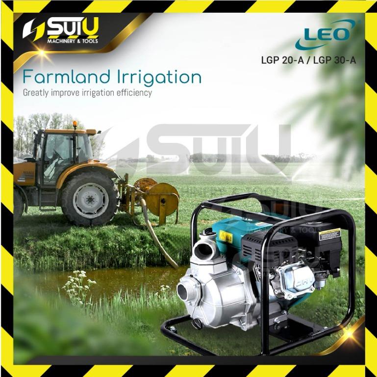 LEO LGP30-A / LGP30A 196CC 6.5HP Gasoline & Diesel Engine Pump w/ 1L Engine Oil, Furniture ...
