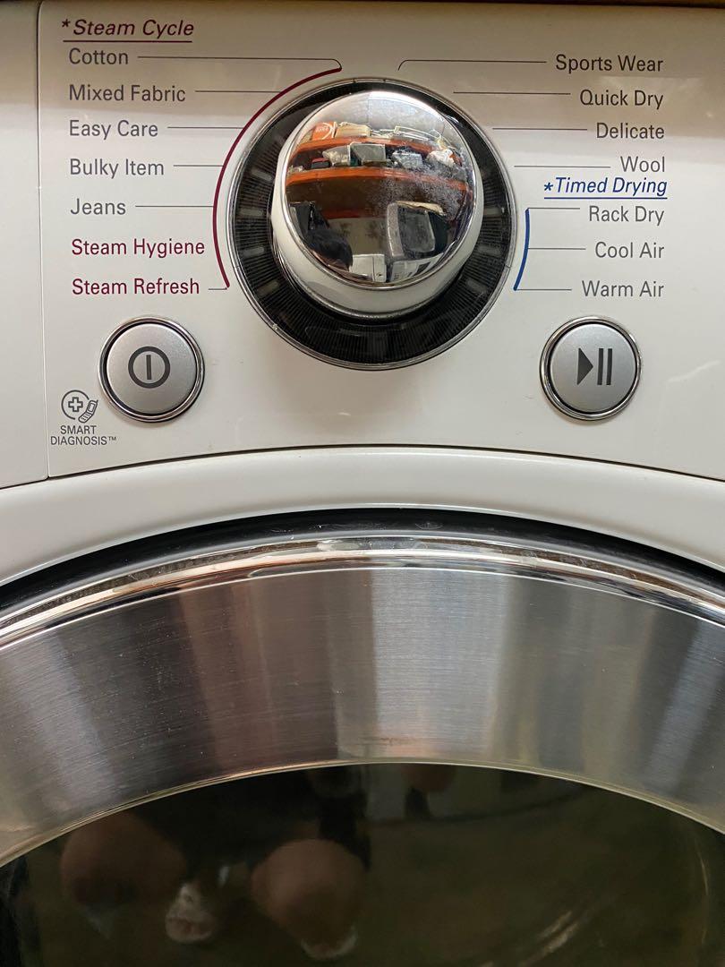 LG 8KG Sensor Dry True Steam Condenser Dryer, TV & Home Appliances ...