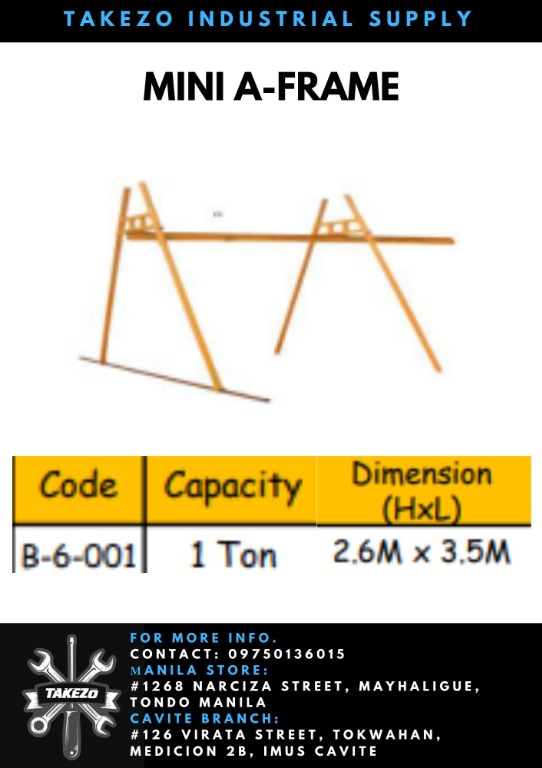 Mini A- Frame, Commercial & Industrial, Industrial Equipment on Carousell