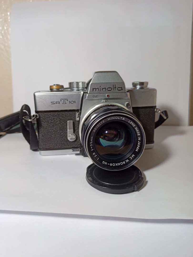 Minolta SRT 101 with MC W.ROKKOR-HG f/2.8 35mm Film Camera, Photography, Cameras on Carousell