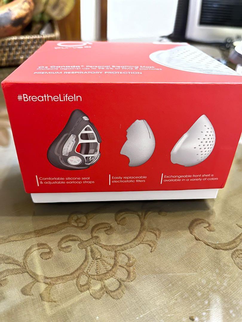 O2 Curve by O2 Canada personal breathing mask, Health & Nutrition, Face ...