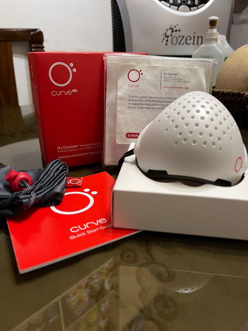 O2 Curve by O2 Canada personal breathing mask, Health & Nutrition, Face ...