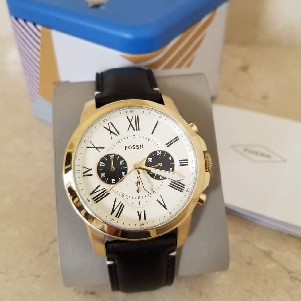 Original Fossil Black Leather watch, Men's Fashion, Watches ...