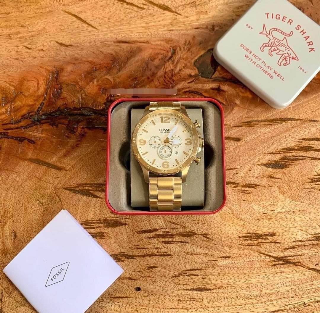 Original Fossil Latitude Gold watch for Men, Men's Fashion, Watches ...