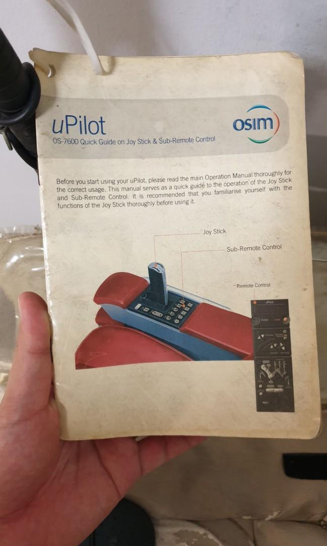 OSIM uPilot Massage Chair (Trade-in use), Health & Nutrition, Massage ...