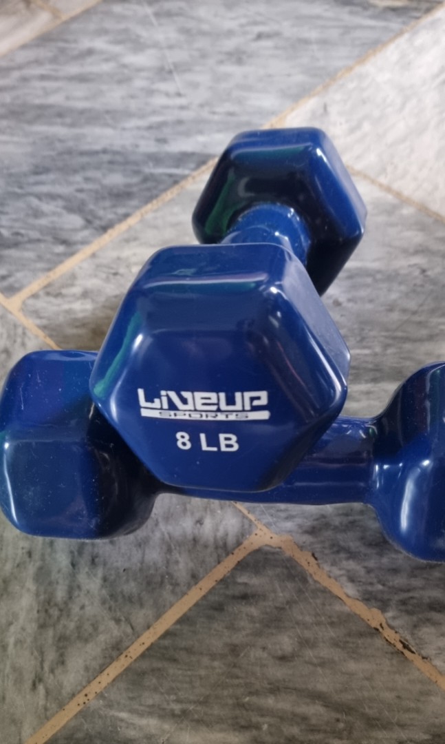 Pair of 8lb dumbbells, Sports Equipment, Exercise & Fitness, Weights ...