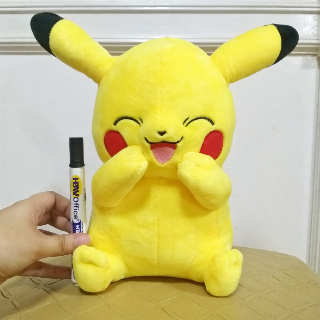 Pokemon Giggling Cute Pikachu Stuffed Plush Toy, Hobbies & Toys, Toys ...