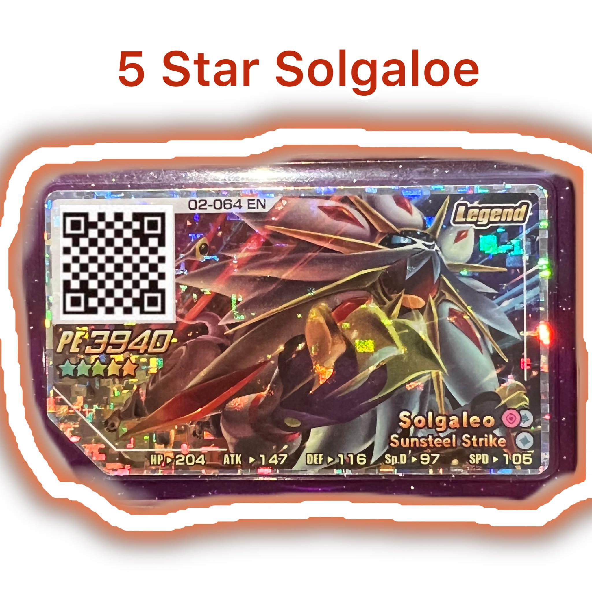Pokémon Gaole Part 2 Solgaloe 5* STAR( Free Sleeve), Hobbies & Toys ...