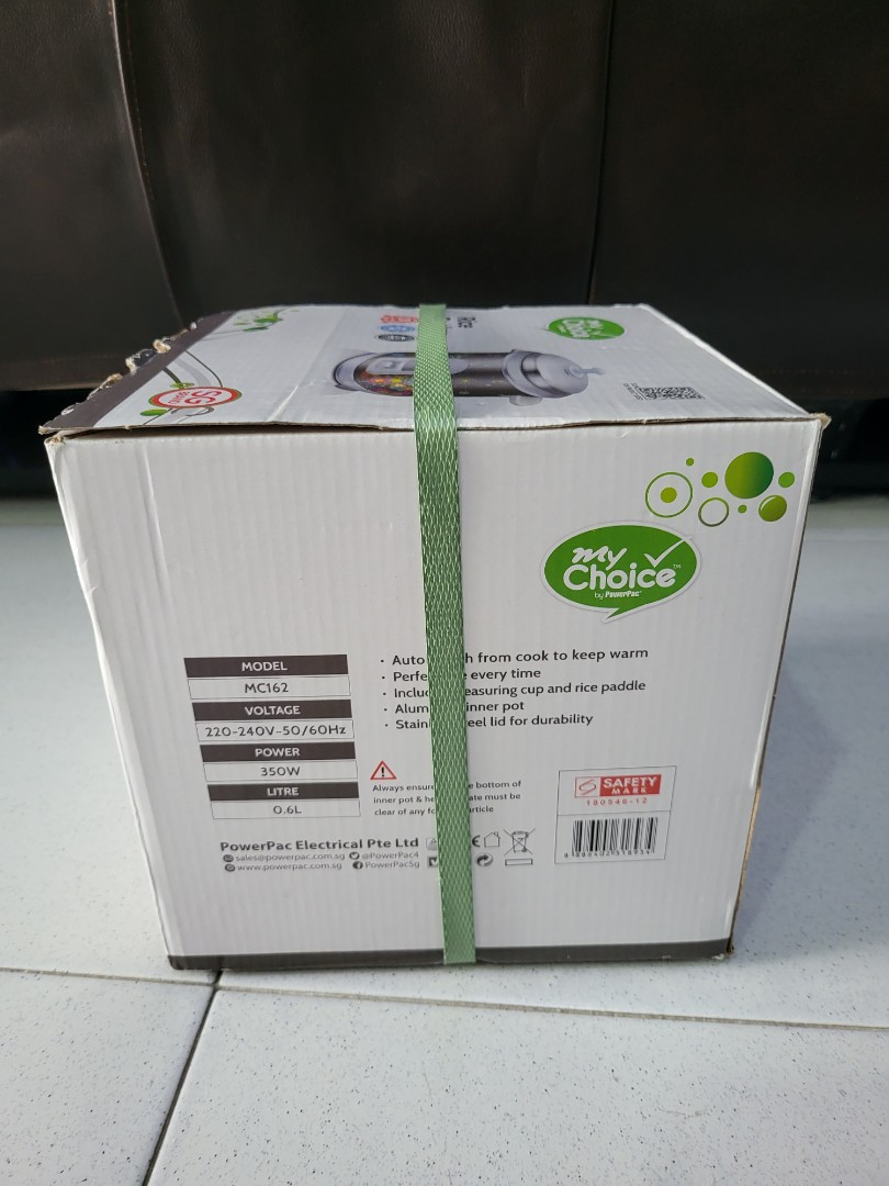 powerpac rice cooker my choice MC162 0.6L, TV & Home Appliances ...