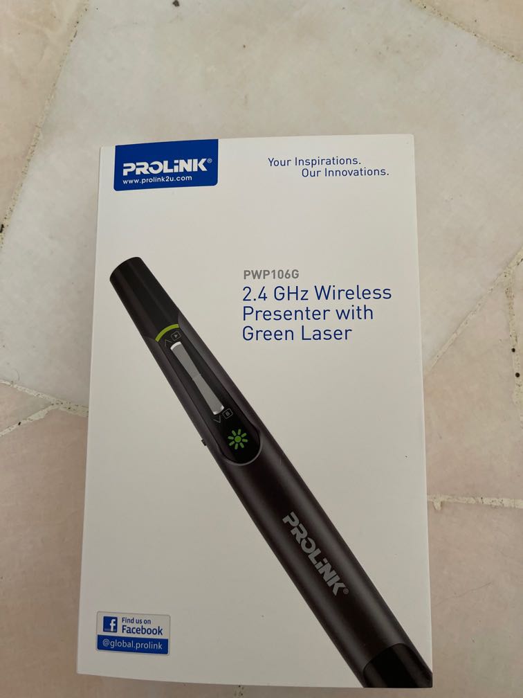Prolink Presenter PWP106G 2.4Ghz Wireless Presenter with Green Laser ...
