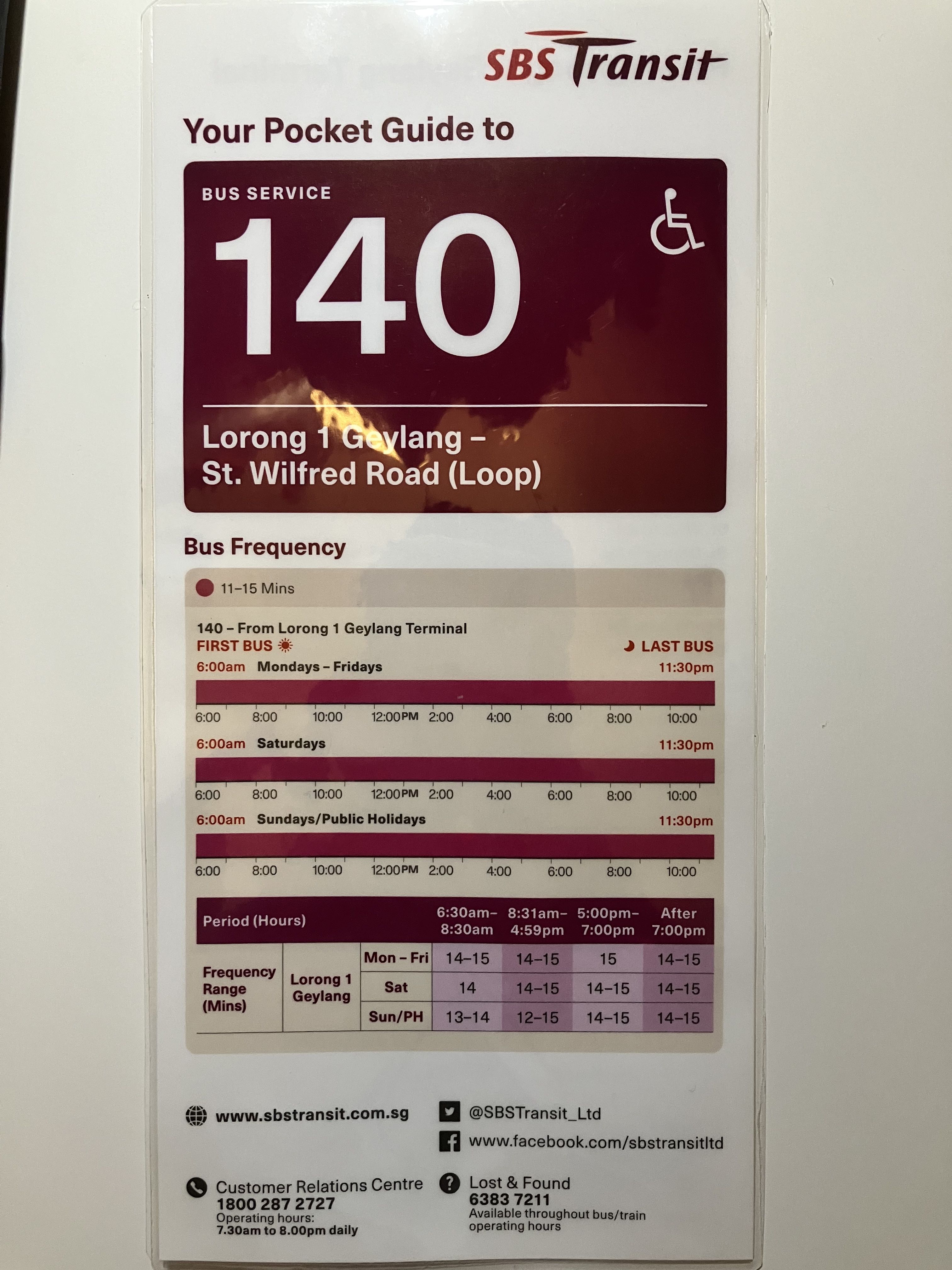 Laminated Bus Guides For SBS/SMRT/TTS/GAS Services, Hobbies & Toys ...