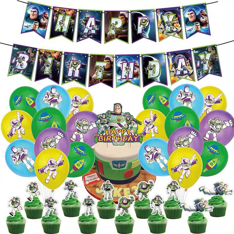 [Ready Stock] New Arrival Buzz Lightyear theme Happy Birthday party ...