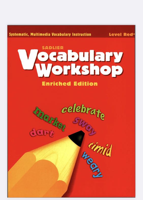 Sadlier Vocabulary Workshop Level 1 Red, Hobbies & Toys, Books ...