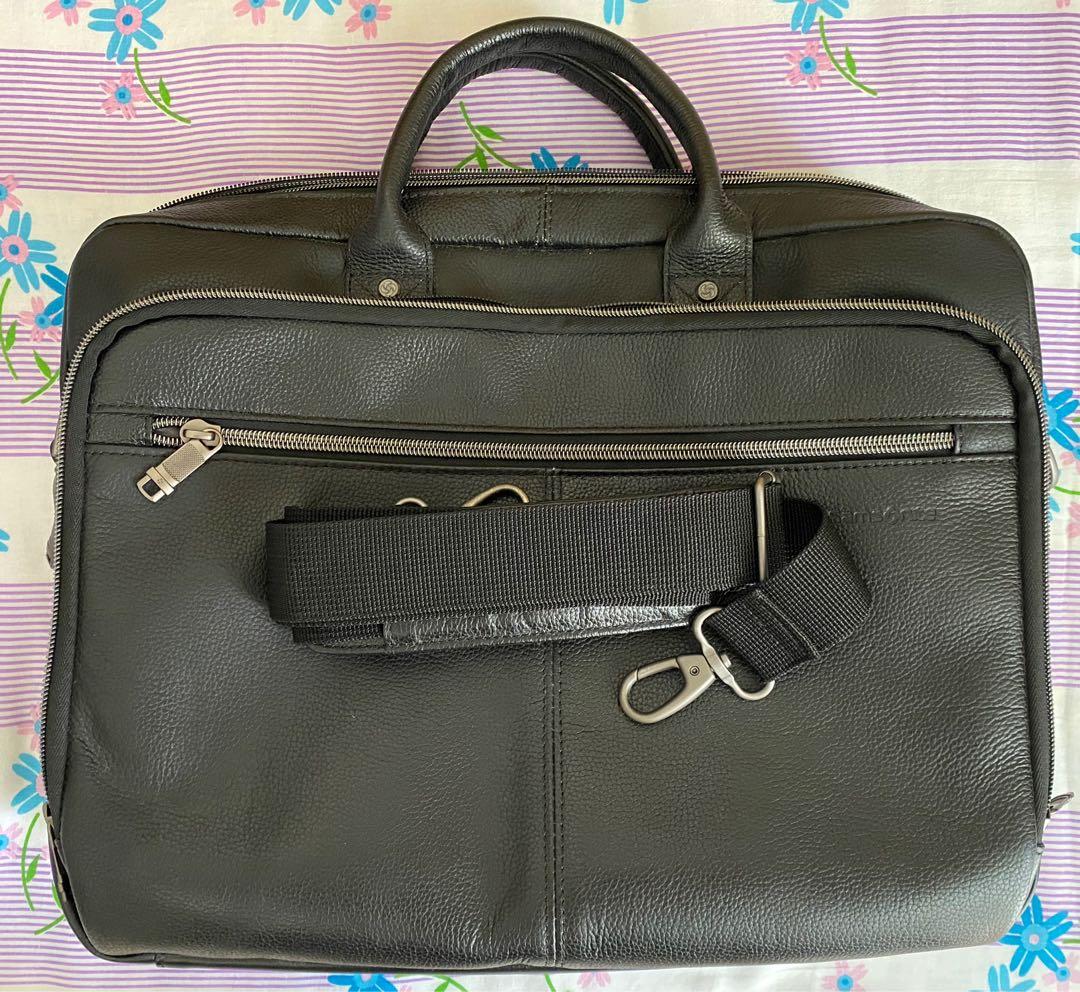 Samsonite Classic Leather Toploader Briefcase, Men's Fashion, Bags ...
