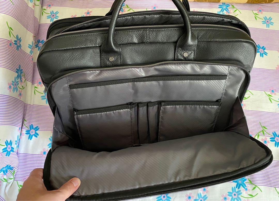 Samsonite Classic Leather Toploader Briefcase, Men's Fashion, Bags ...
