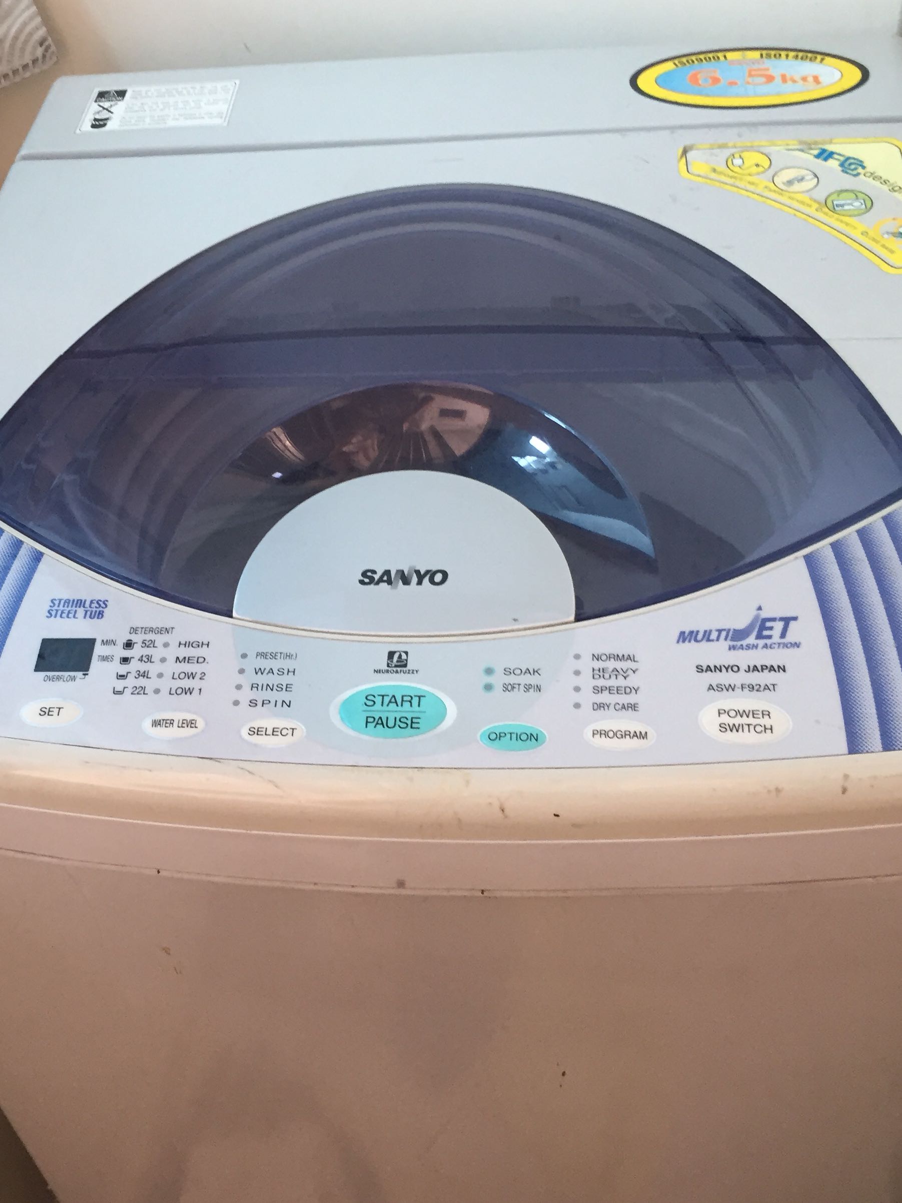 Sanyo 6.5Kg Top load washing machine, TV & Home Appliances, Washing ...