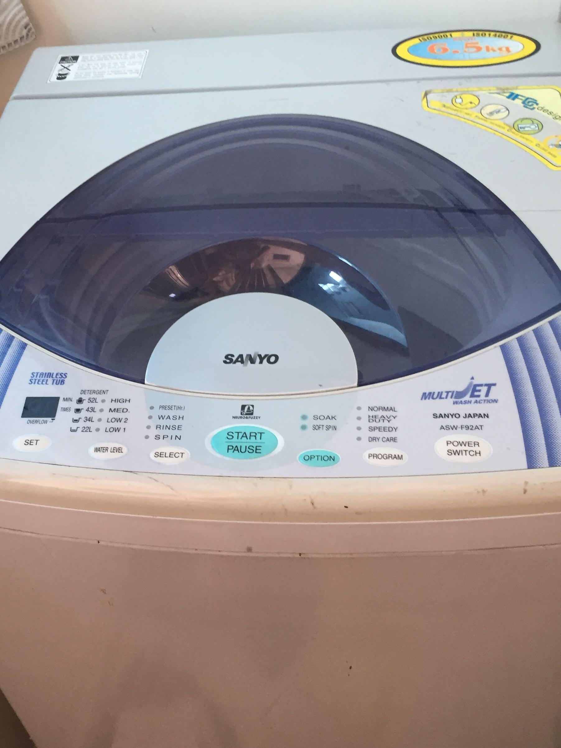 Sanyo 6.5Kg Top load washing machine, TV & Home Appliances, Washing ...