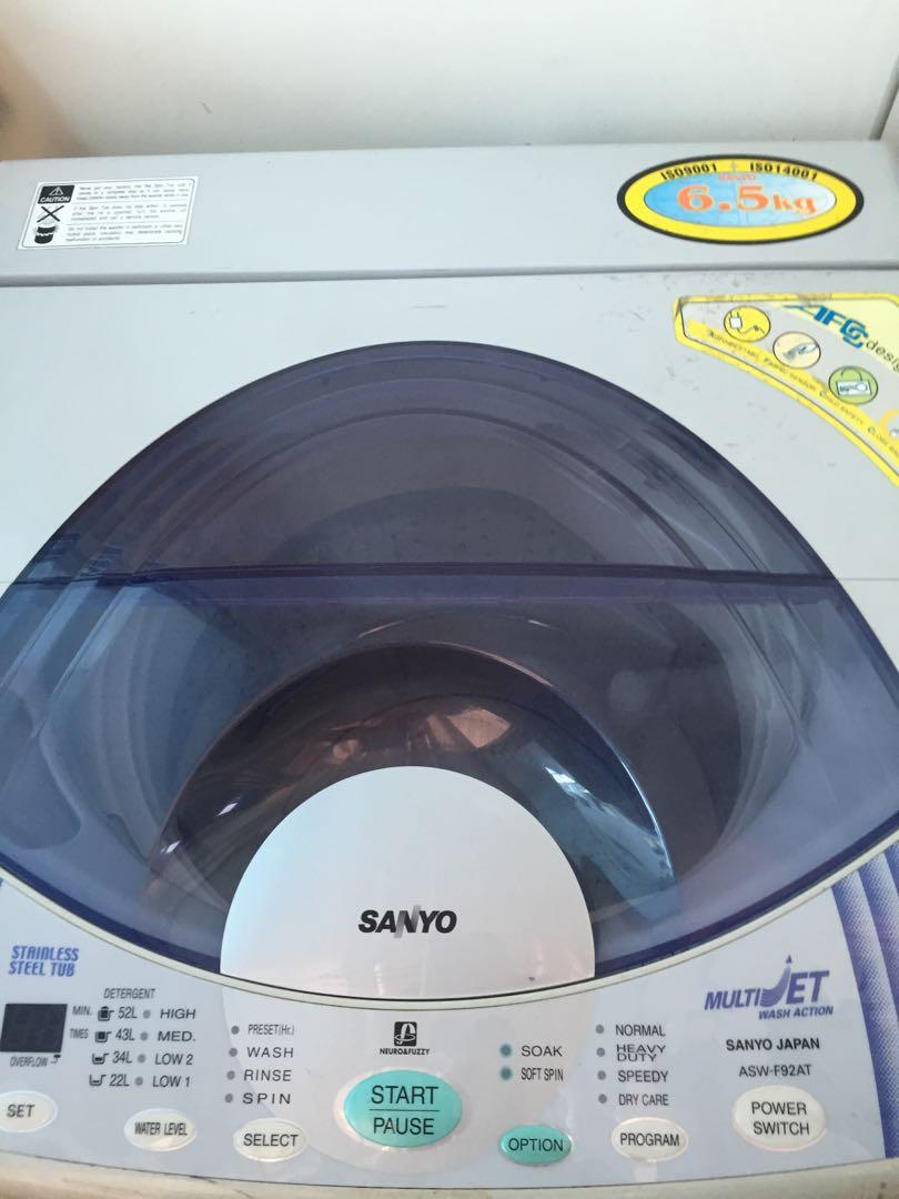 Sanyo 6.5Kg Top load washing machine, TV & Home Appliances, Washing ...