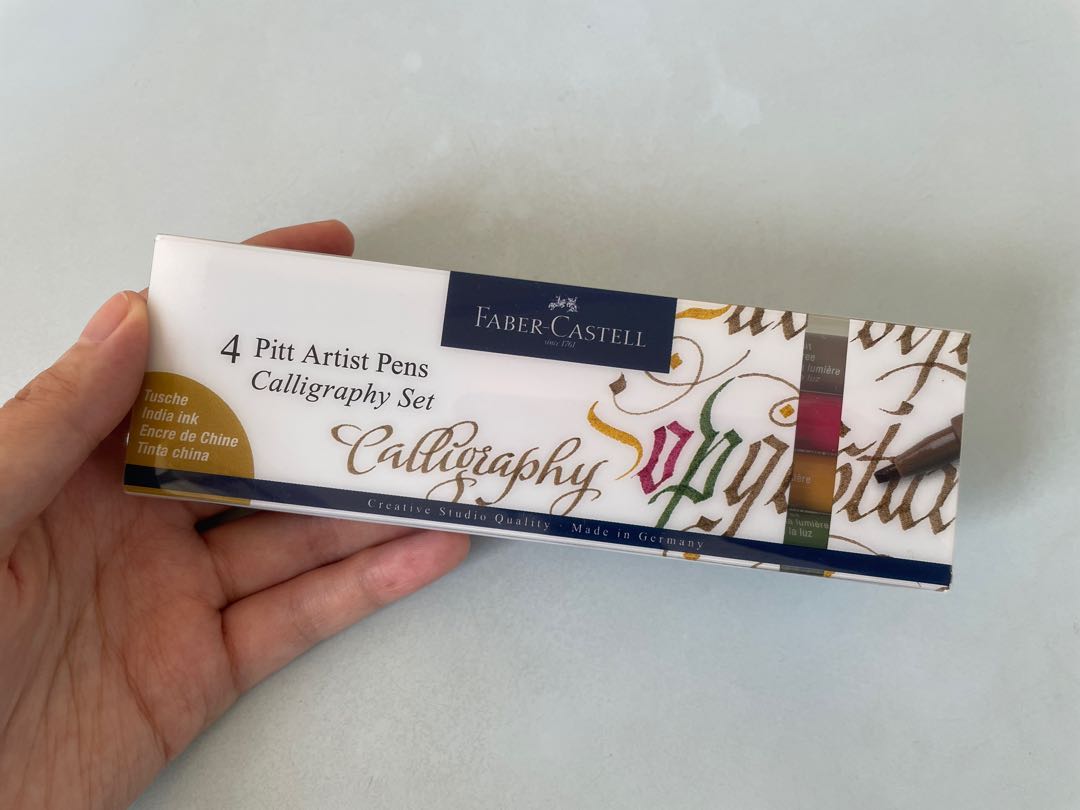 英文書法筆Set (四色) | Faber Castell Calligraphy Set, 興趣及遊戲, 手作＆自家設計, 工藝用品及工具 ...