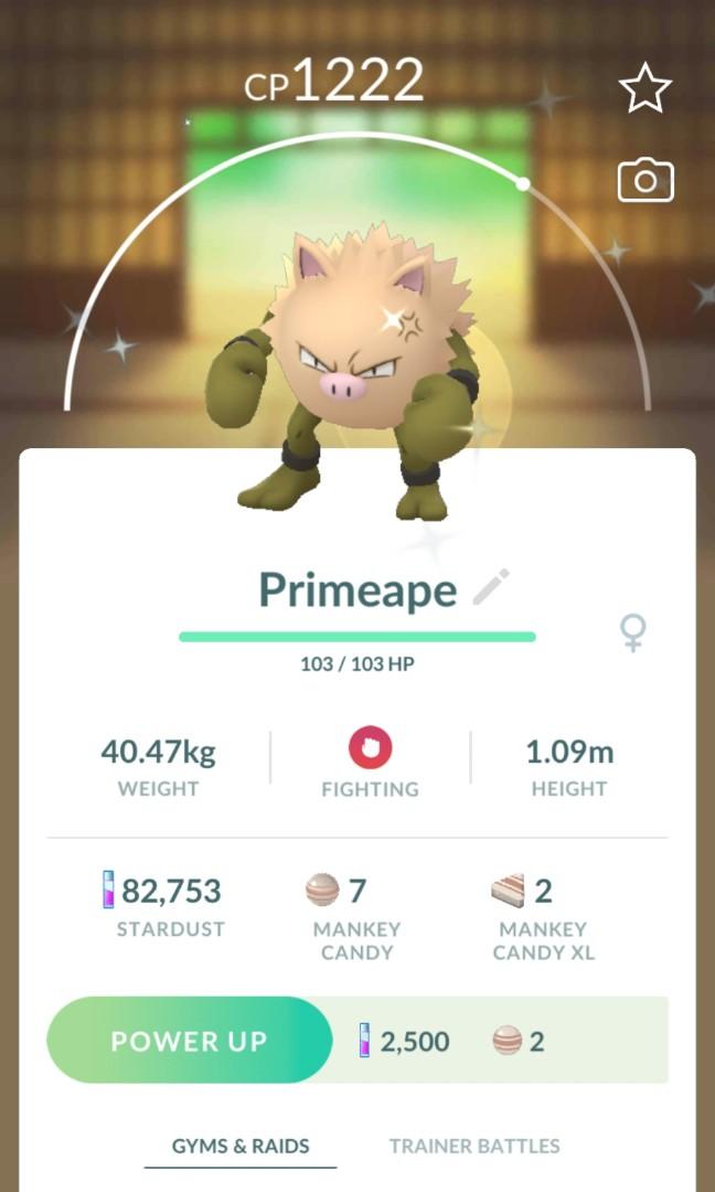 Shiny Primeape Pokemon Go, Video Gaming, Gaming Accessories, In-Game ...