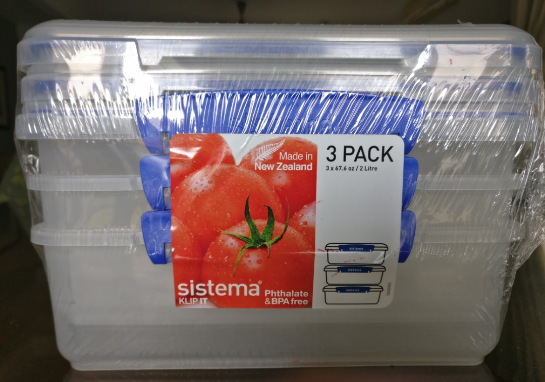 Sistema 3pack Klip It containers, Furniture & Home Living, Kitchenware ...