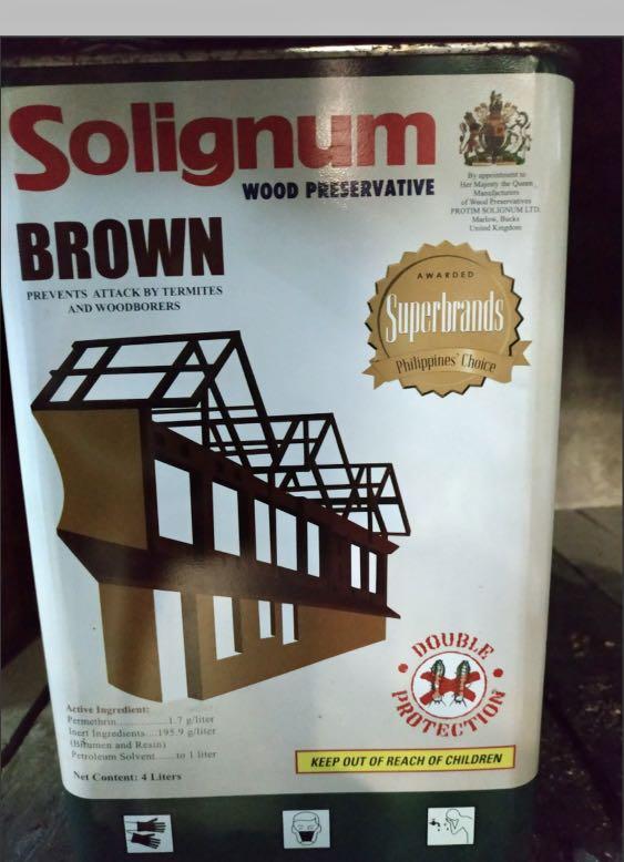 Solignum Wood Preservative Brown, Commercial & Industrial, Construction ...