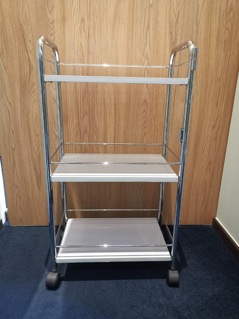 Stainless Steel Frame Trolley With Wheels, Furniture & Home Living ...
