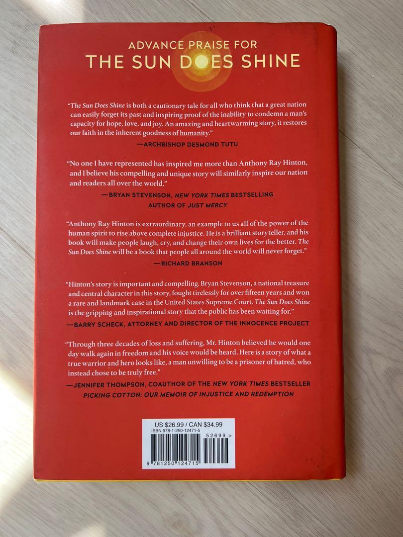 The Sun Does Shine - Anthony Ray Hinton, Hobbies & Toys, Books ...