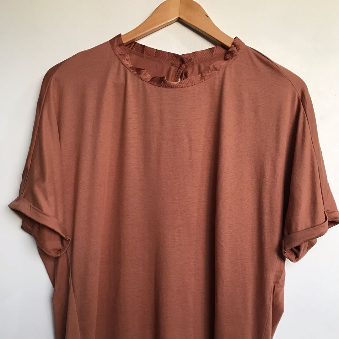 Vera Wang Burnt Orange Top, Women's Fashion, Tops, Blouses on Carousell