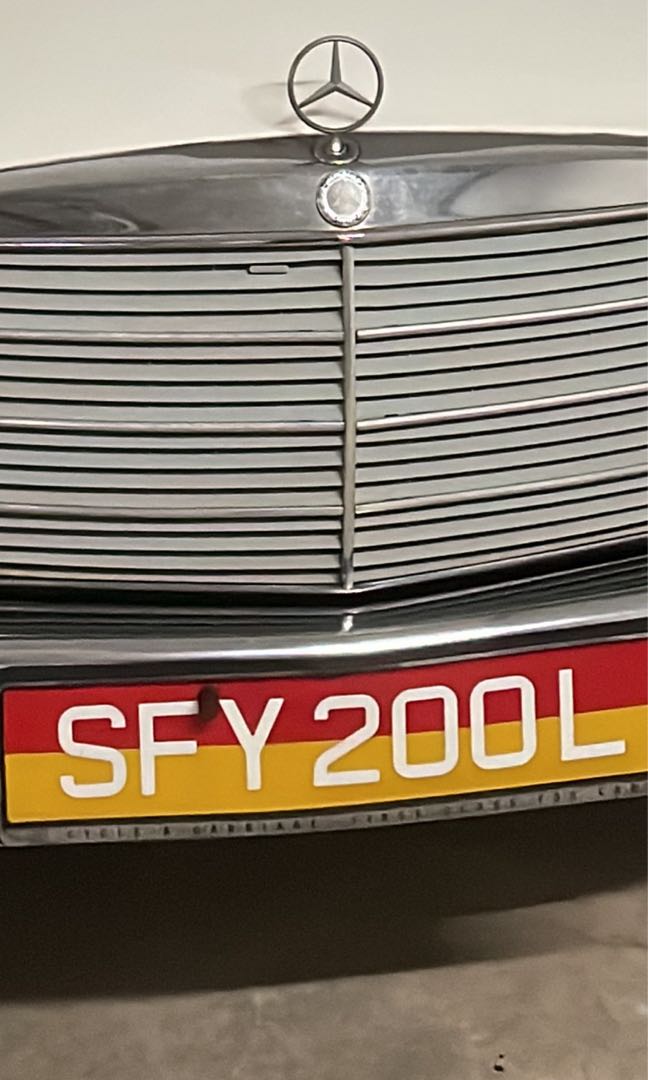 Vintage 3 digit number plate for sale (SFY 200L), Car Accessories, Car ...