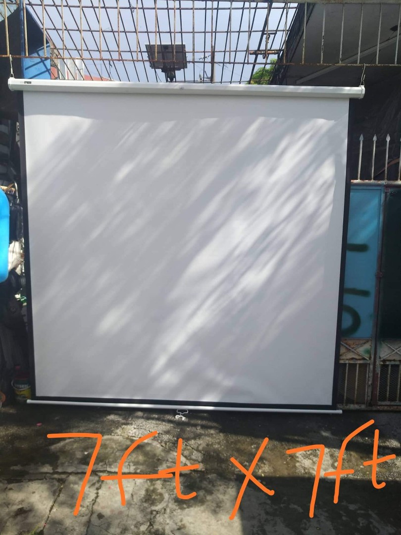 Wall Mount Screen Projector 7ft x7ft, TV & Home Appliances, TV ...
