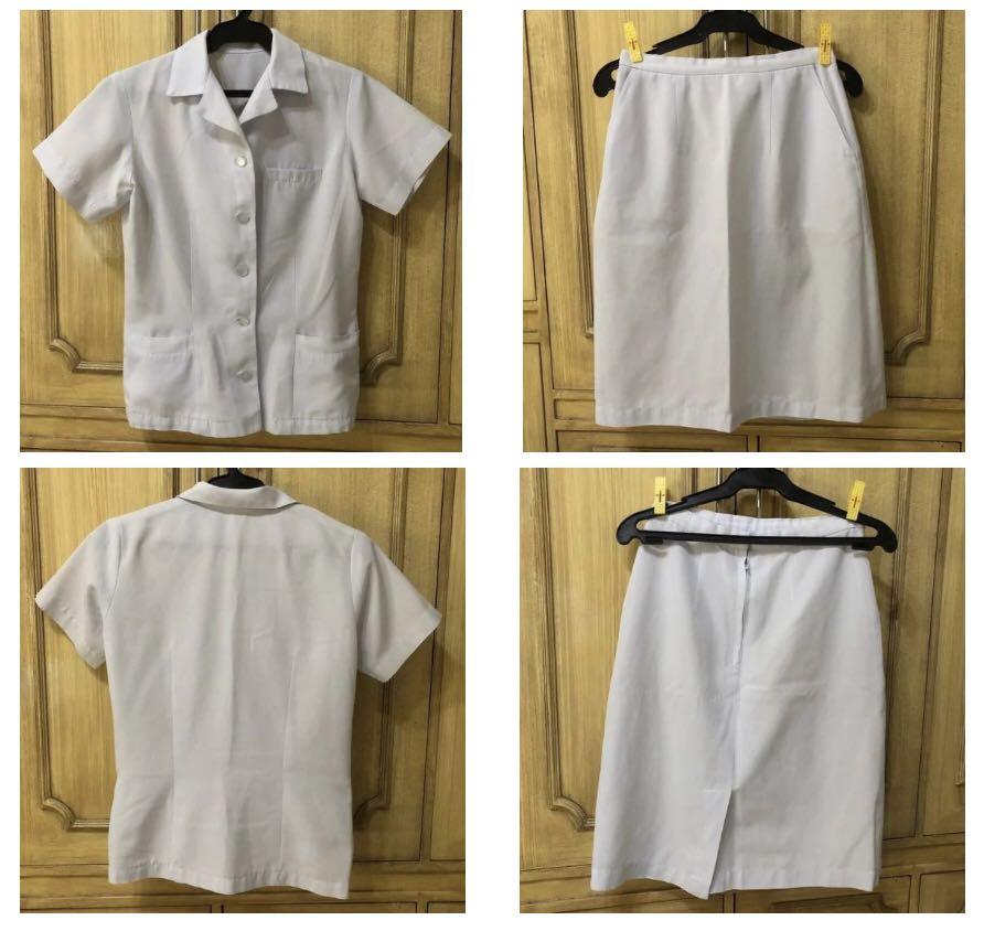 White Uniform, Women's Fashion, Tops, Others Tops on Carousell