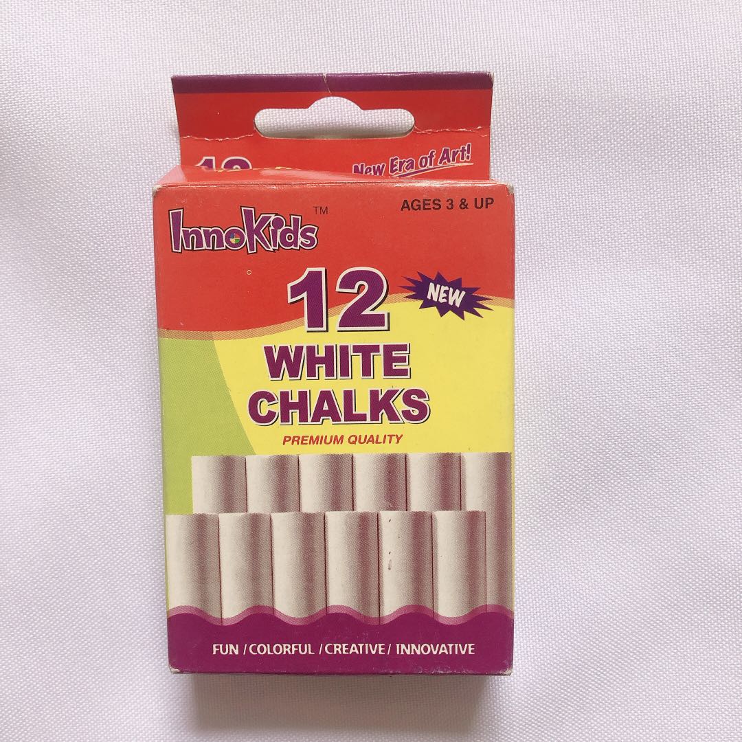 12 White Chalks, Hobbies & Toys, Stationary & Craft, Stationery ...