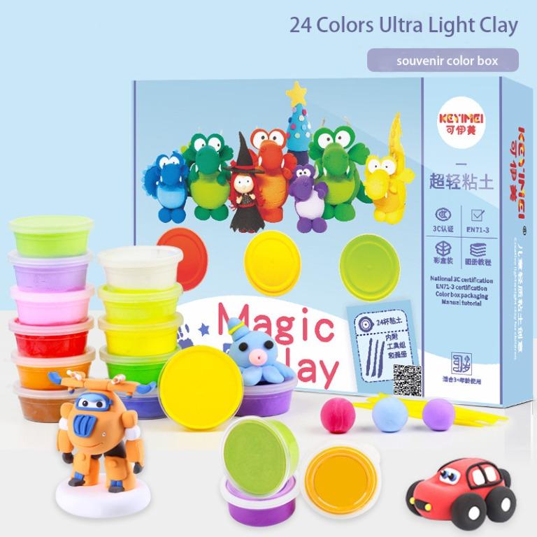 24 Color Children's Colored Mud Ultra Light Magic Clay Space Mud ...