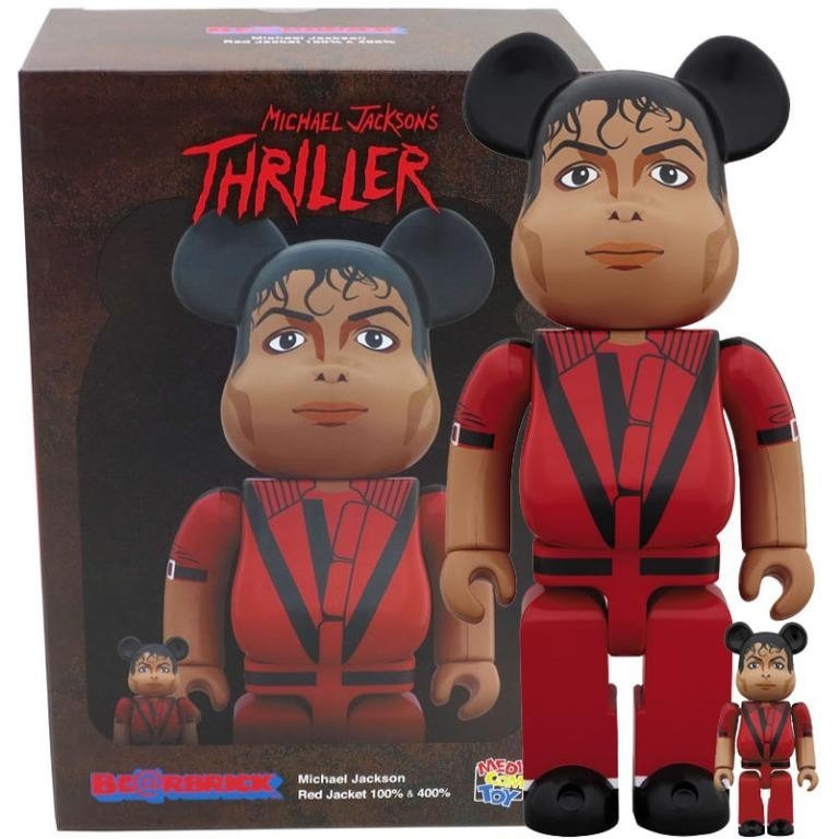 全新未開 Michael Jackson MJ Red Jacket 米高積遜 100% + 400% Bearbrick, 興趣及遊戲 ...