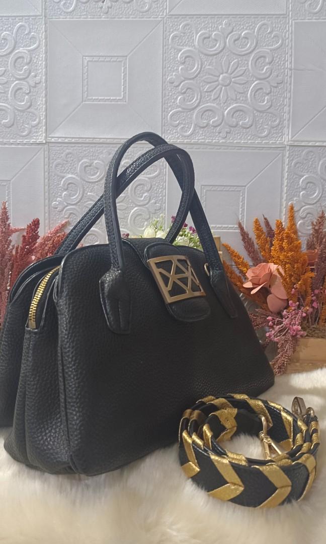 ANDIATA TWO-WAY BAG IN BLACK GENUINE LEATER, Luxury, Bags & Wallets on ...