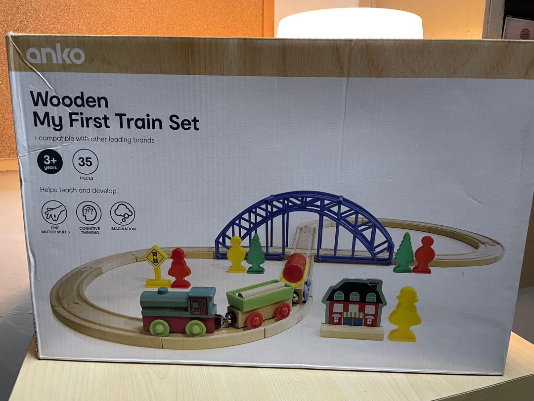 Anko Wooden Train set, Hobbies & Toys, Toys & Games on Carousell